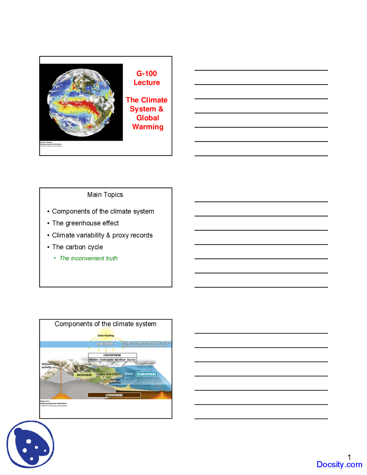 Warming General Geology Lecture Slides Docsity