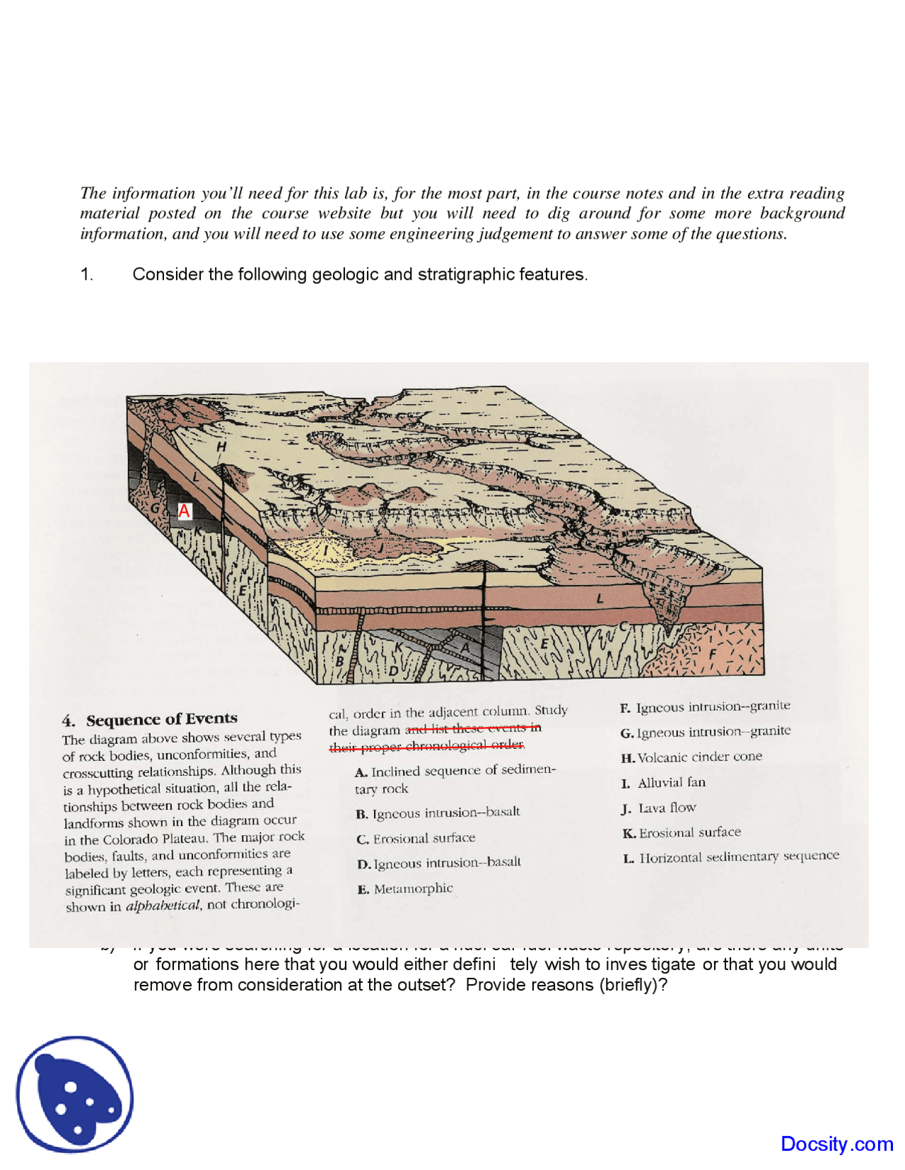 Stratigraphic Features Field Geology Lecture Notes Docsity