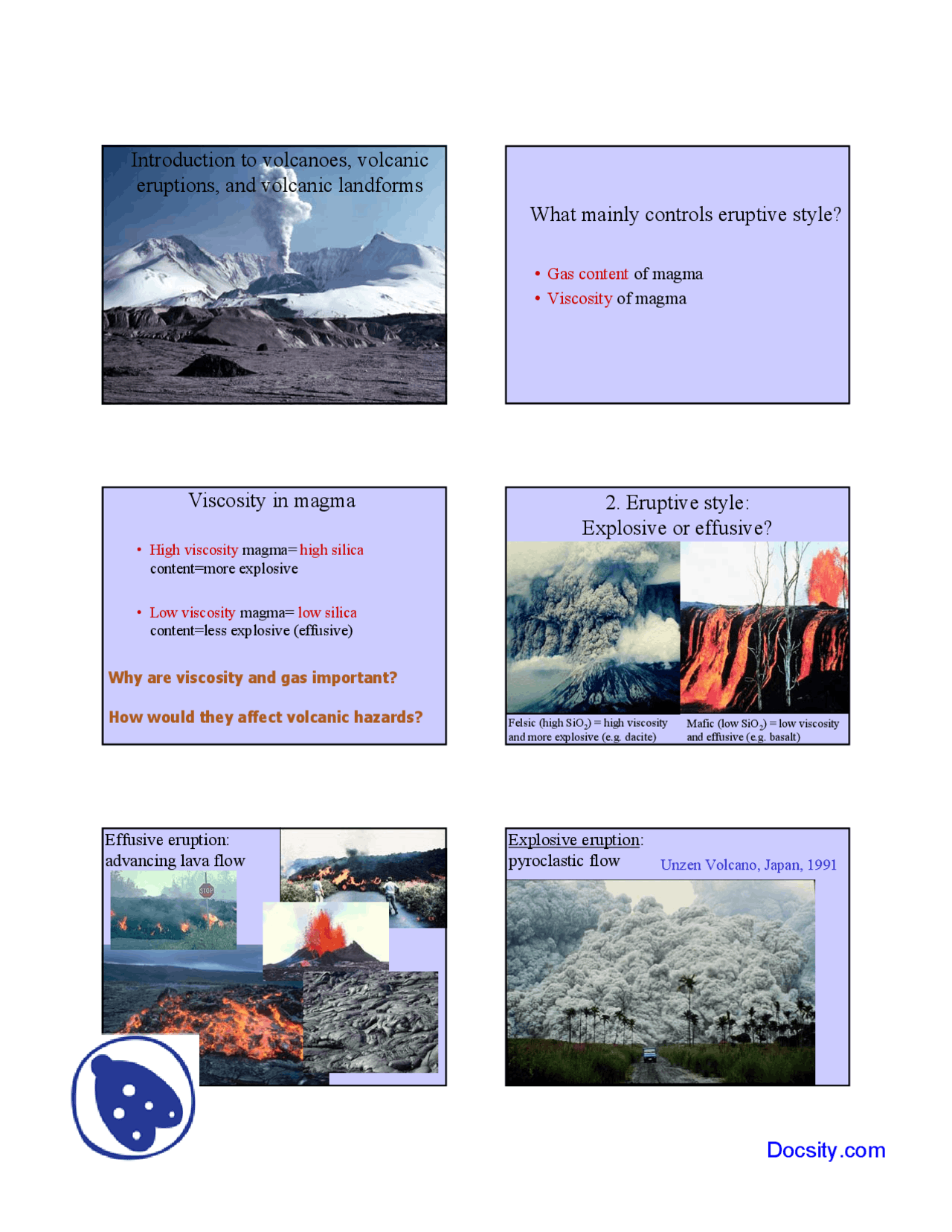 Viscosity - General Geology - Lecture Slides - Docsity