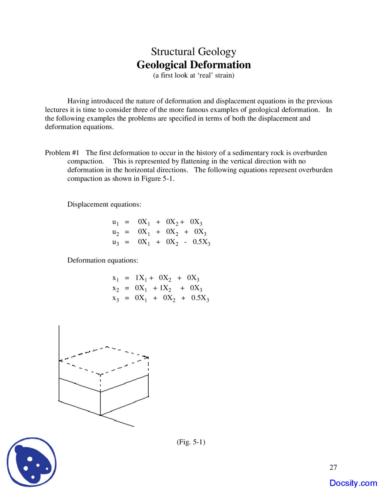 Geological Deformation Field Geology Lecture Notes Docsity