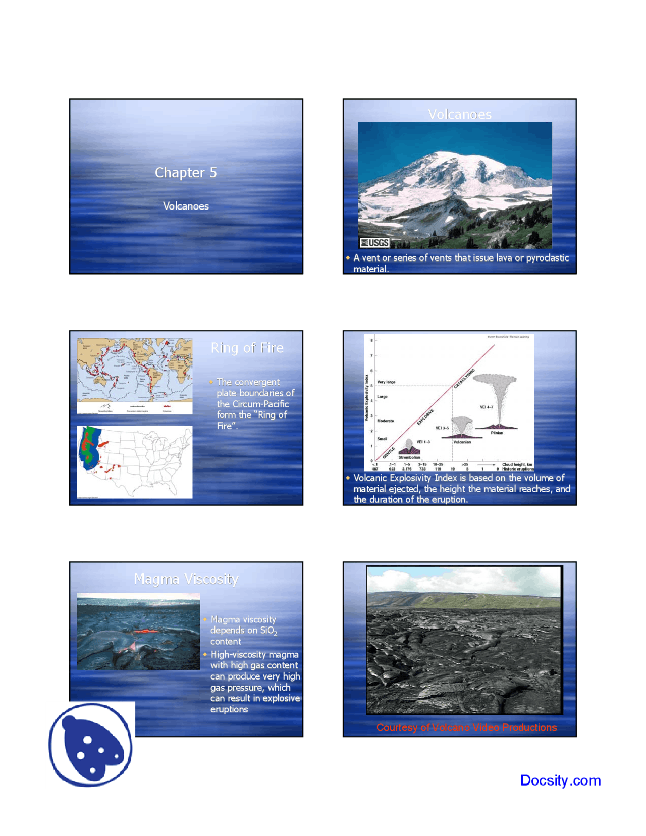 Volcanoes General Geology Lecture Slides Docsity