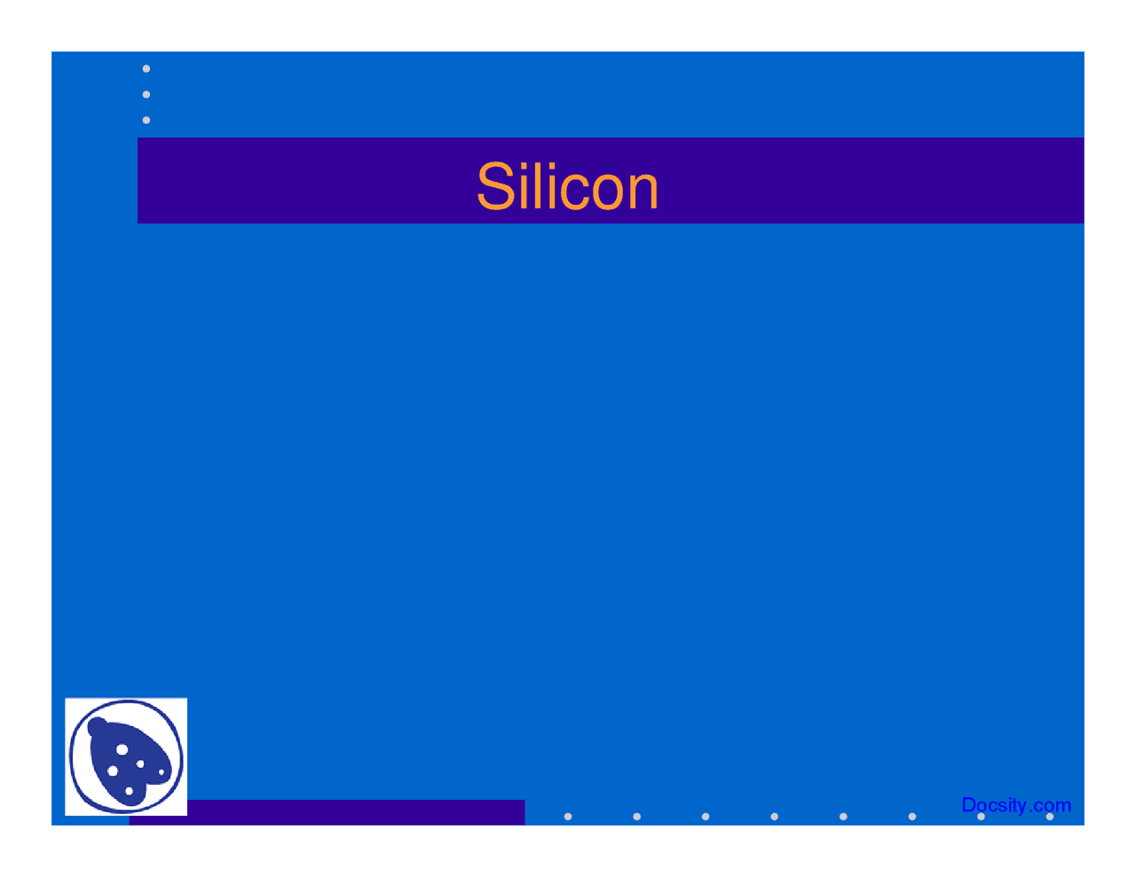 Silicon Metal Mineral Deposits Lecture Slides Docsity