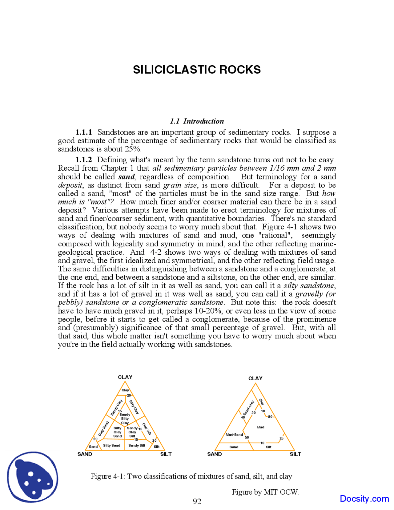 Conglomeratic Sandstone Sedimentology Lecture Notes Docsity