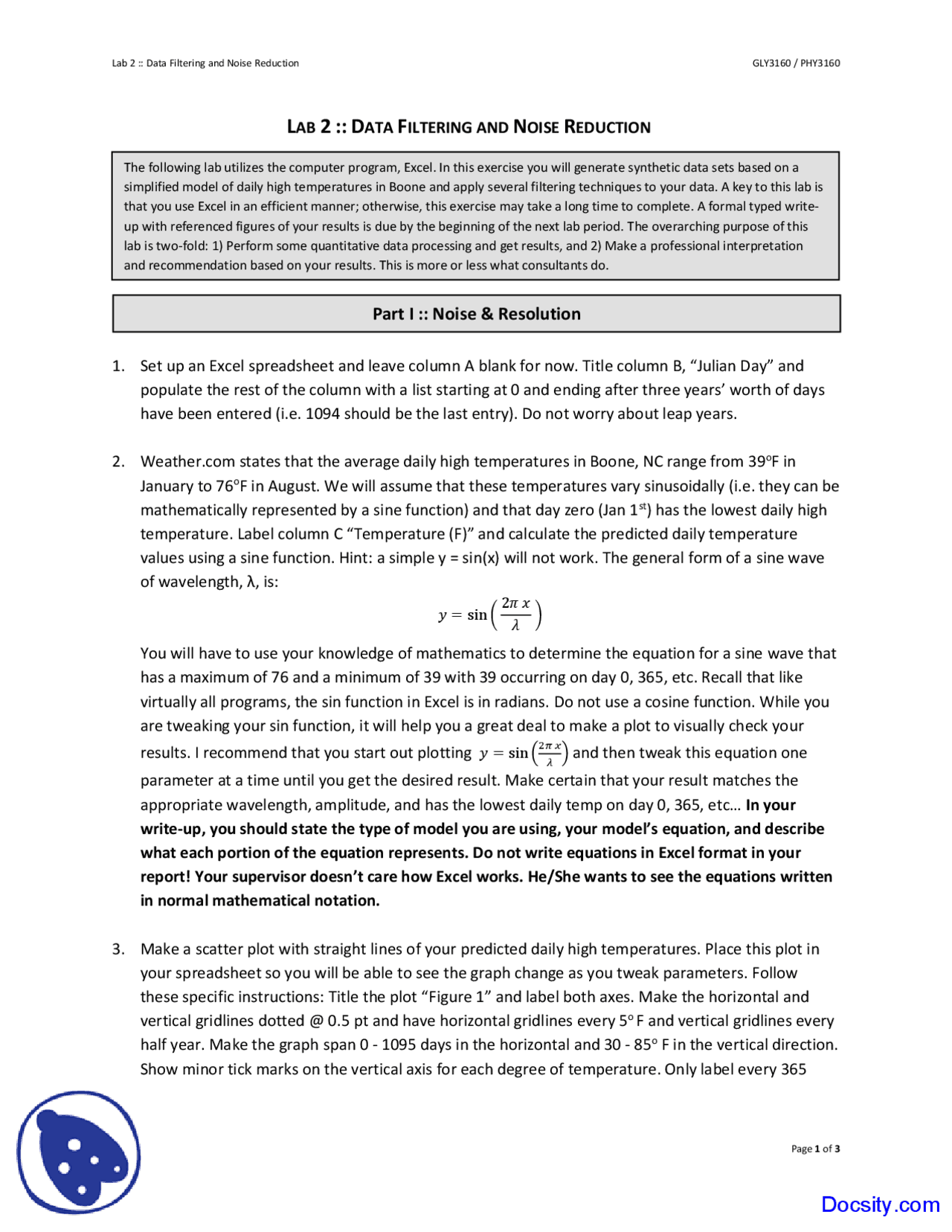 Data Filtering Seismology Lab Notes Docsity