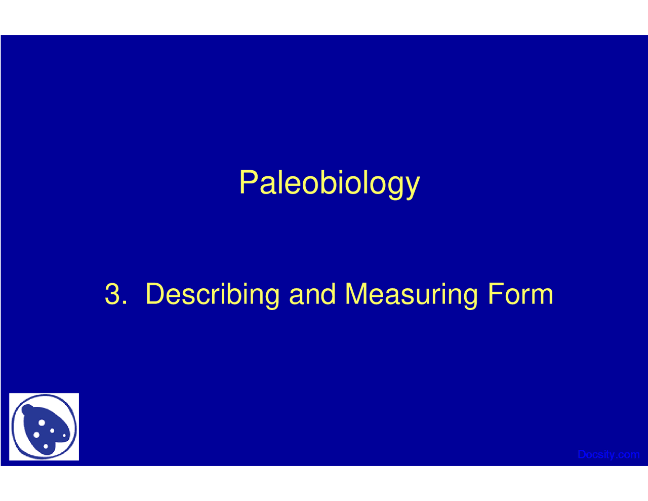 Reproduction Paleontology Lecture Slides Docsity