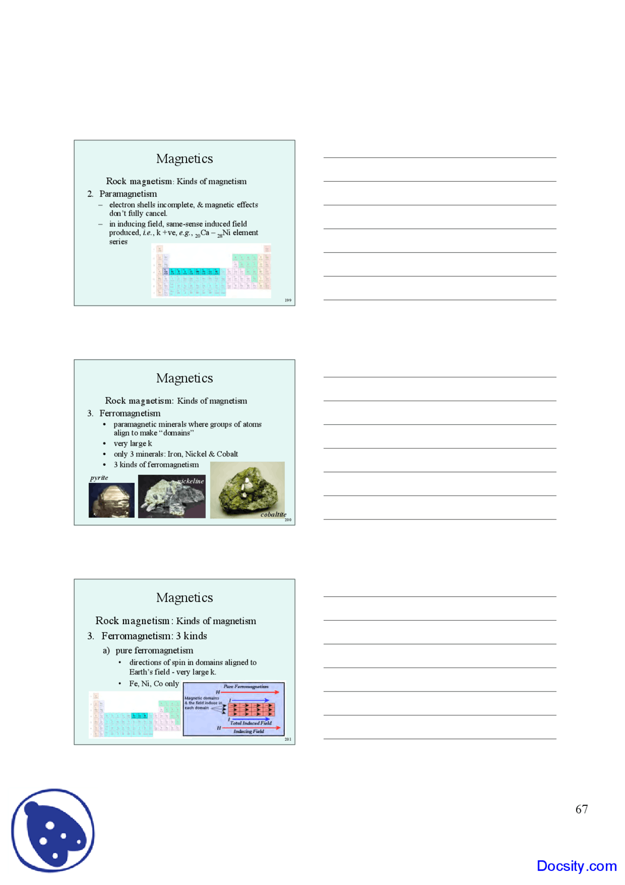 Magnetics Seismology Lecture Slides Docsity