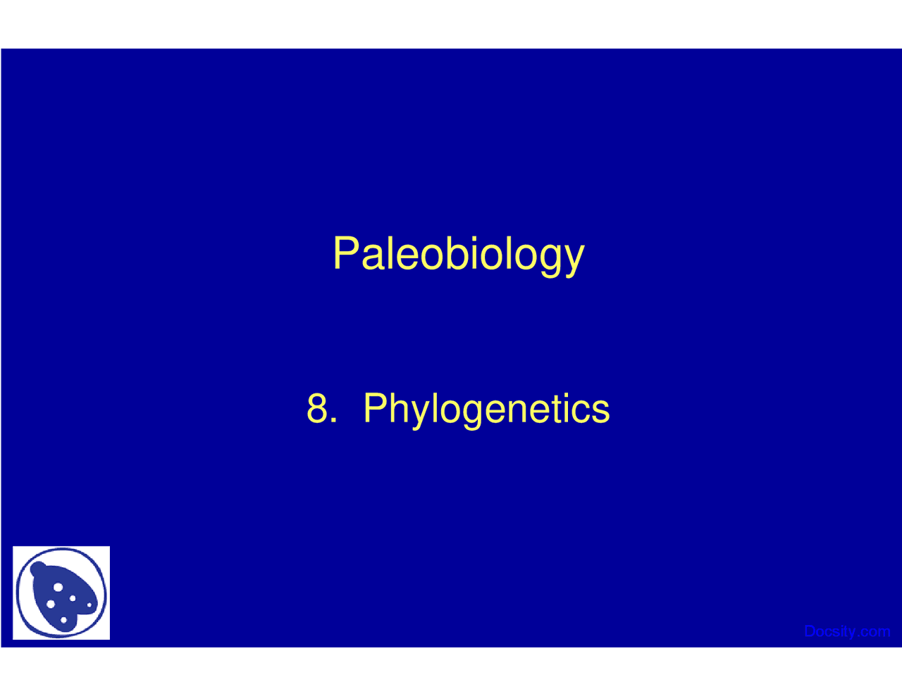 Phylogenetics Paleontology Lecture Slides Docsity