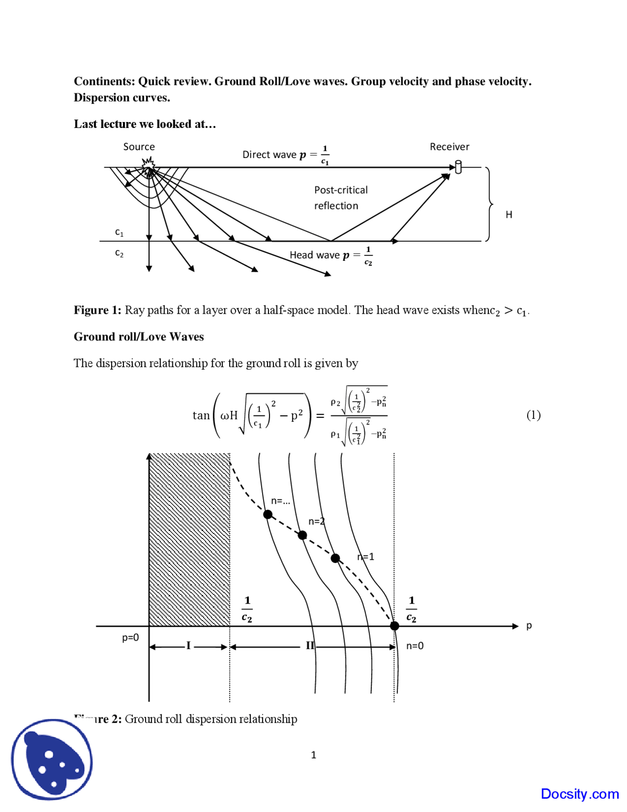 Continents Seismology Lecture Notes Docsity