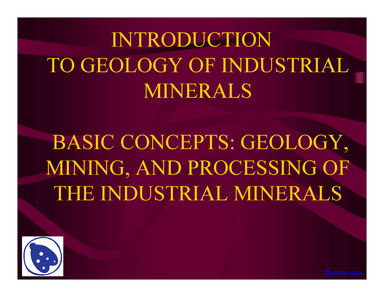 Industrial Minerals Mineral Deposits Lecture Slides Docsity