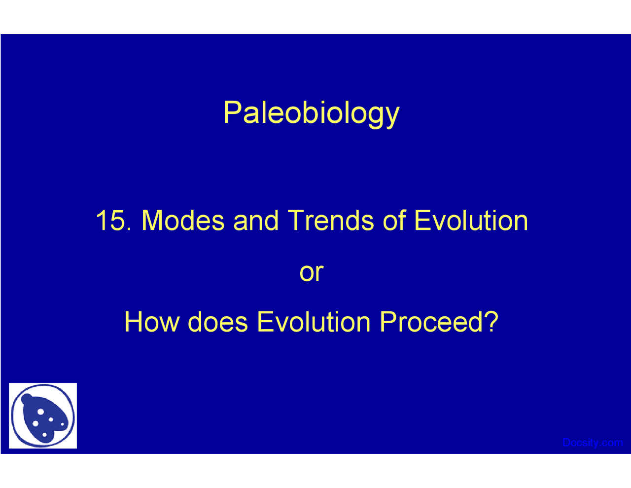Modes And Trends Paleontology Lecture Slides Slides Geology Docsity