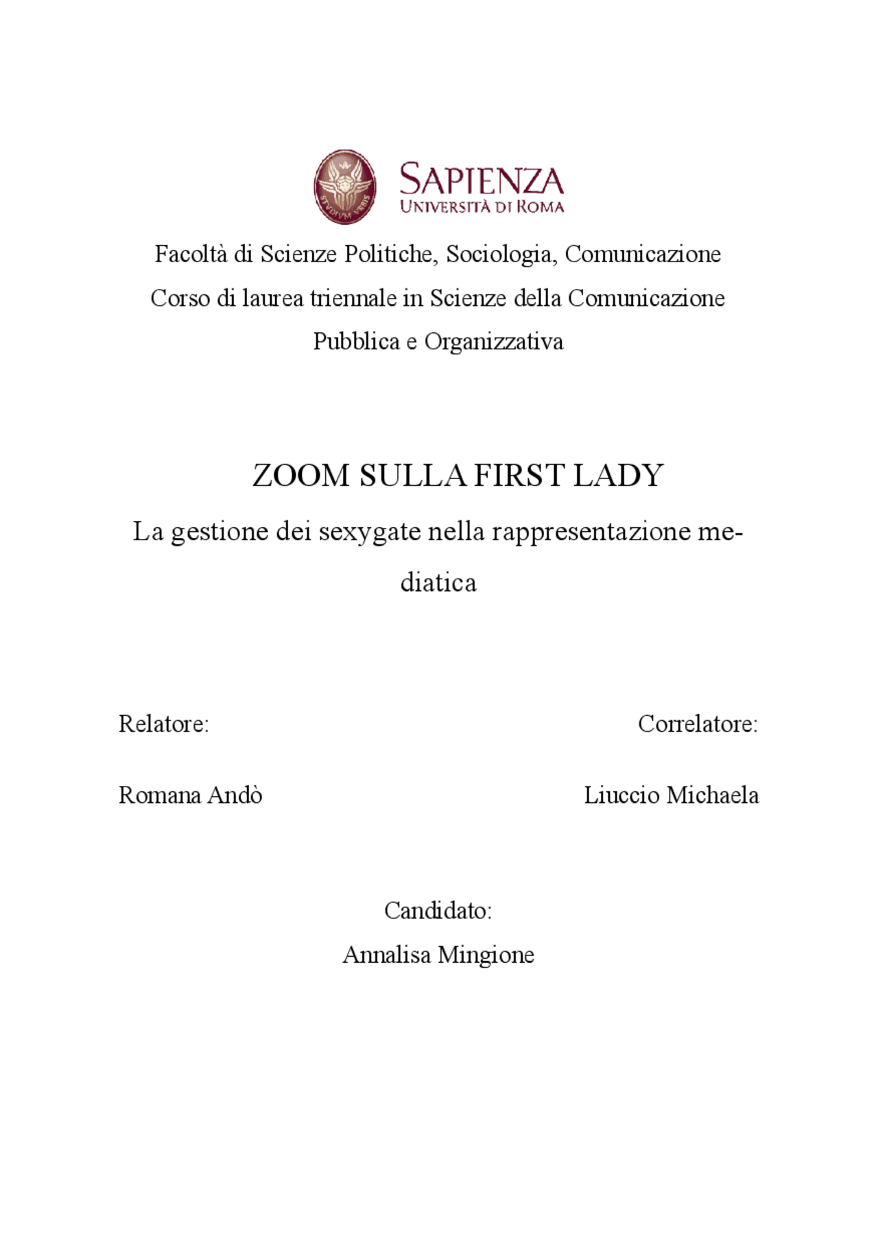 Tesi, primo capitolo: LA MEDIATIZZAZIONE DELLA POLITICA: IL MARKETING ...