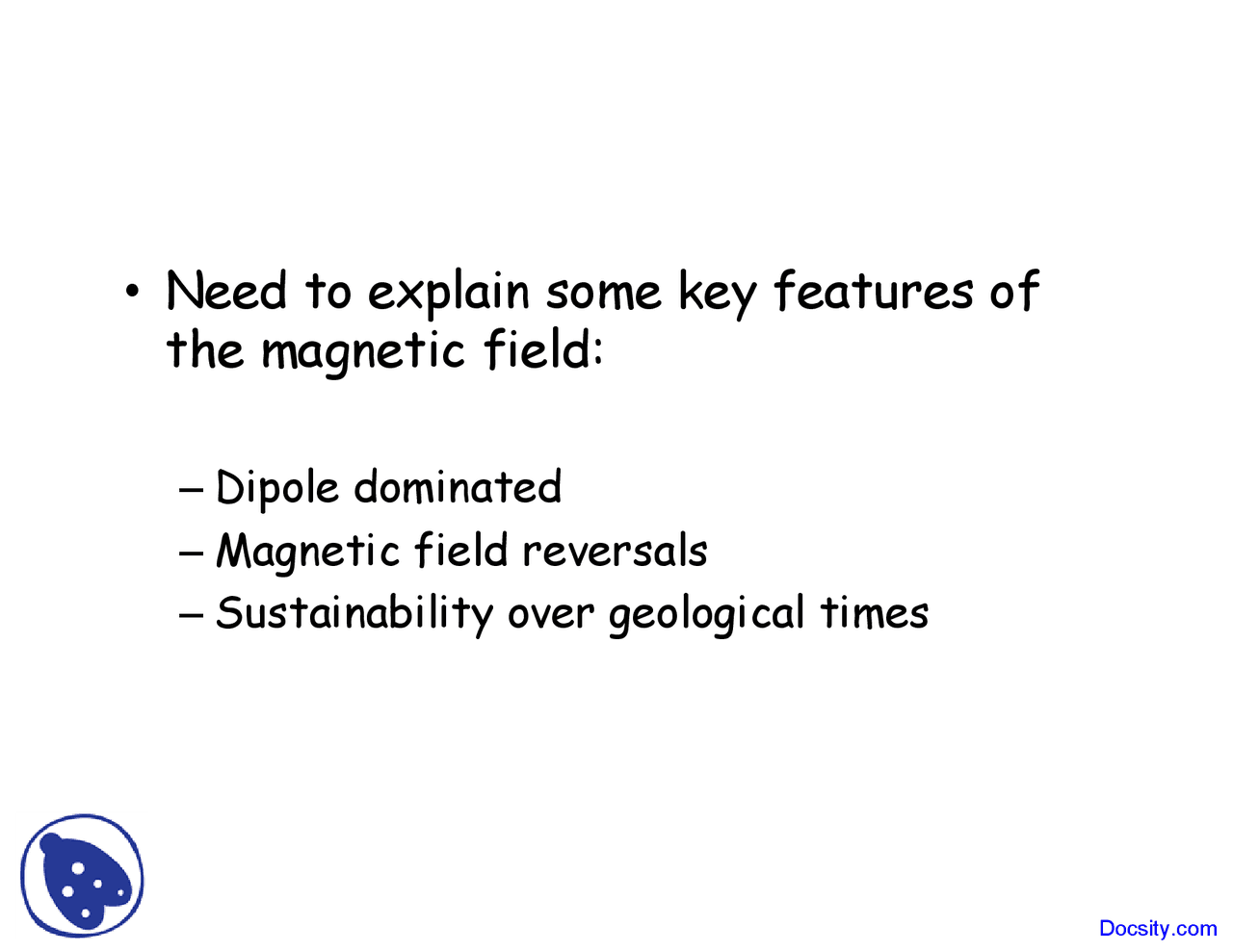 Dipole Dominated Seismology Lecture Slides Docsity