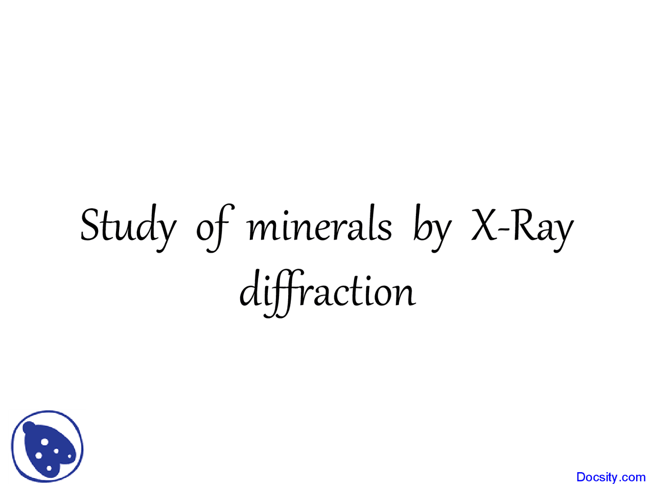 Minerals Sedimentology Lecture Slides Docsity