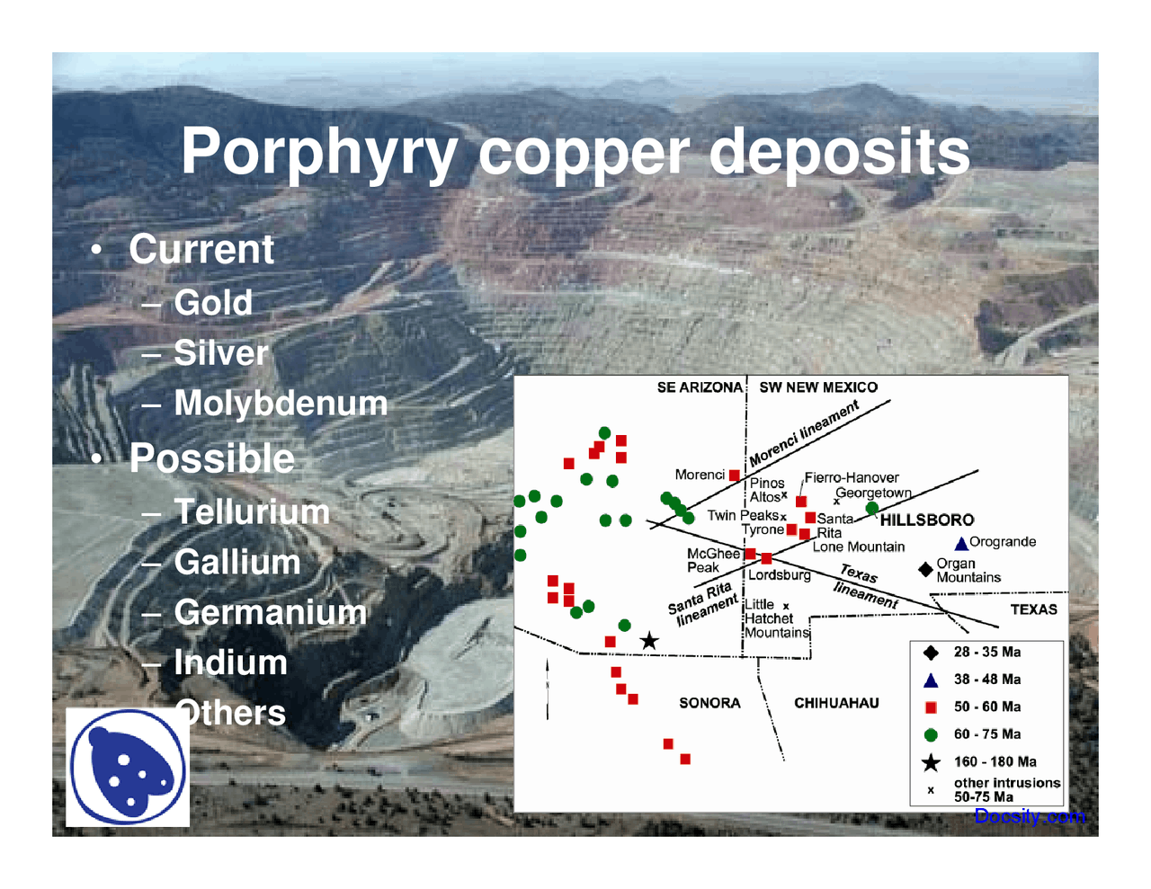 Porphyry Copper Deposits - Mineral Deposits - Lecture Slides - Docsity