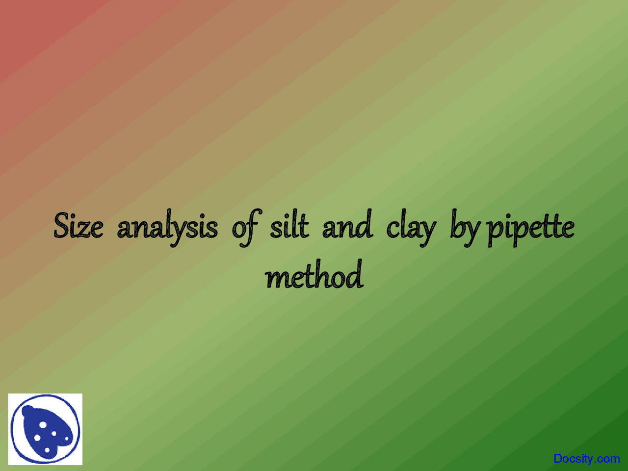 Size Analysis Sedimentology Lecture Slides Docsity