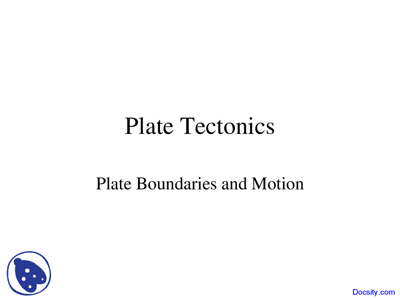Plate Tectonics Boundaries Mineral Deposits Lecture Slides Slides