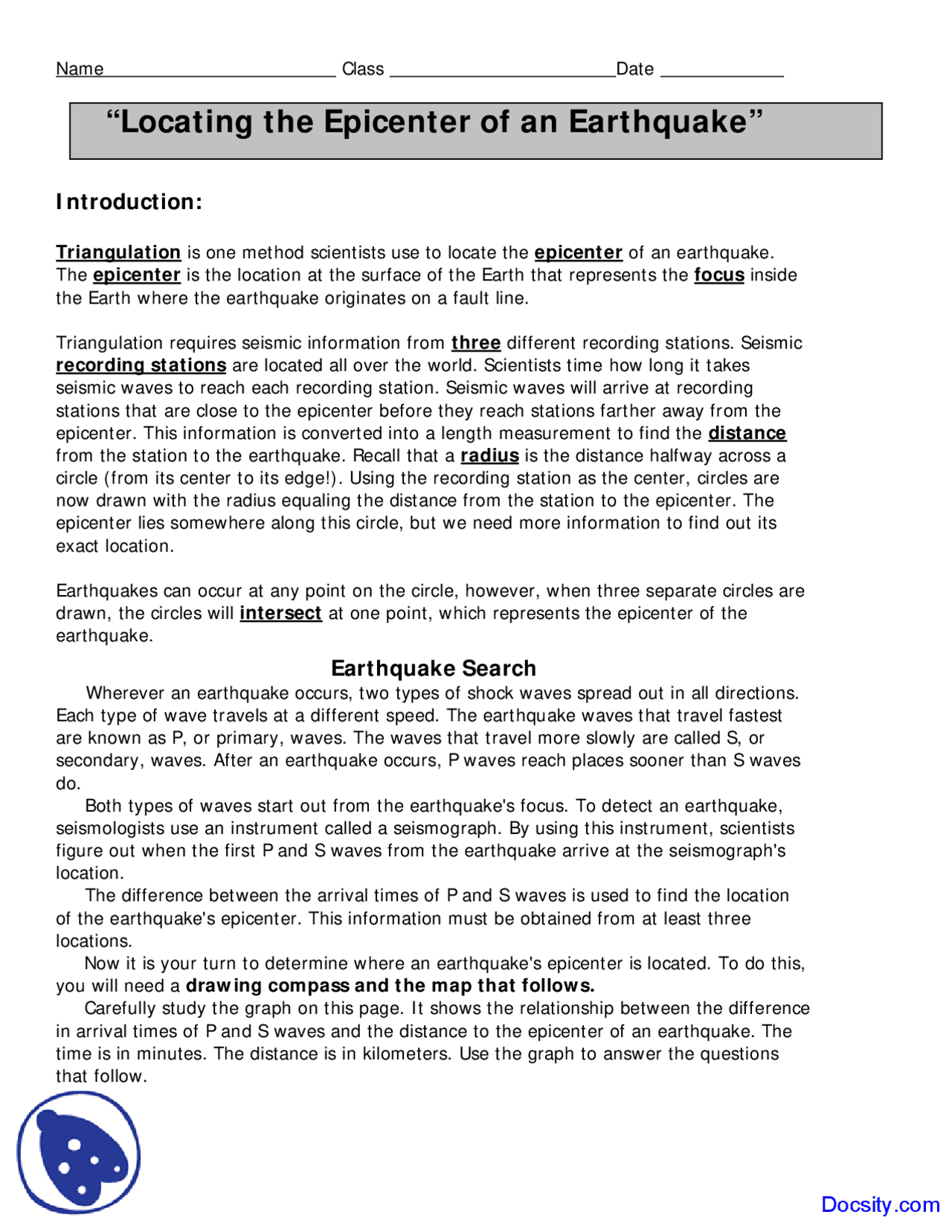 Earthquake Search Mineral Deposits Lecture Slides Docsity