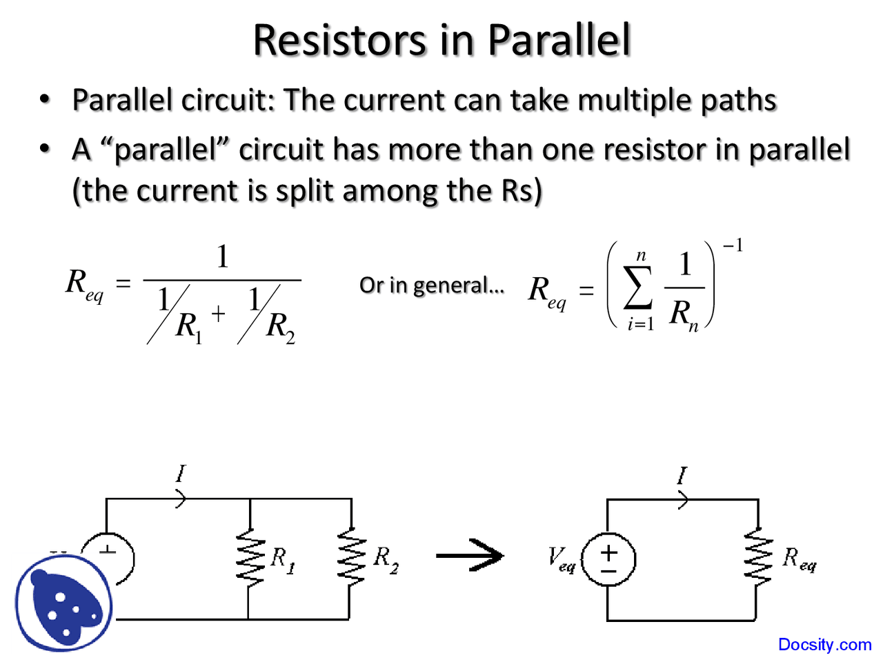 Resistors in Parallel - Seismology - Lecture Slides | Slides Geology | Docsity