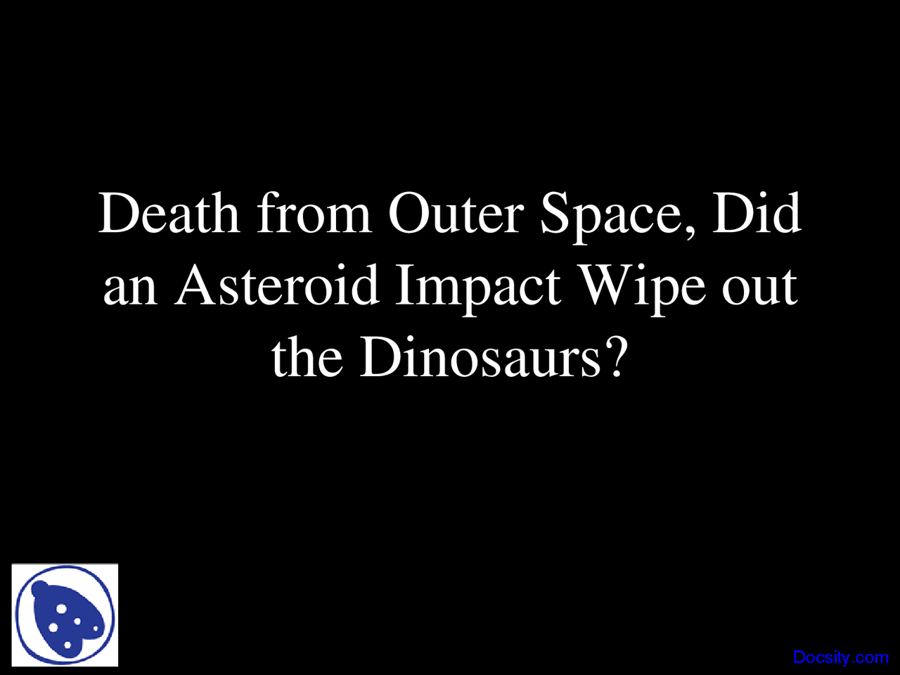Asteroid Impact Paleontology Lecture Slides Docsity