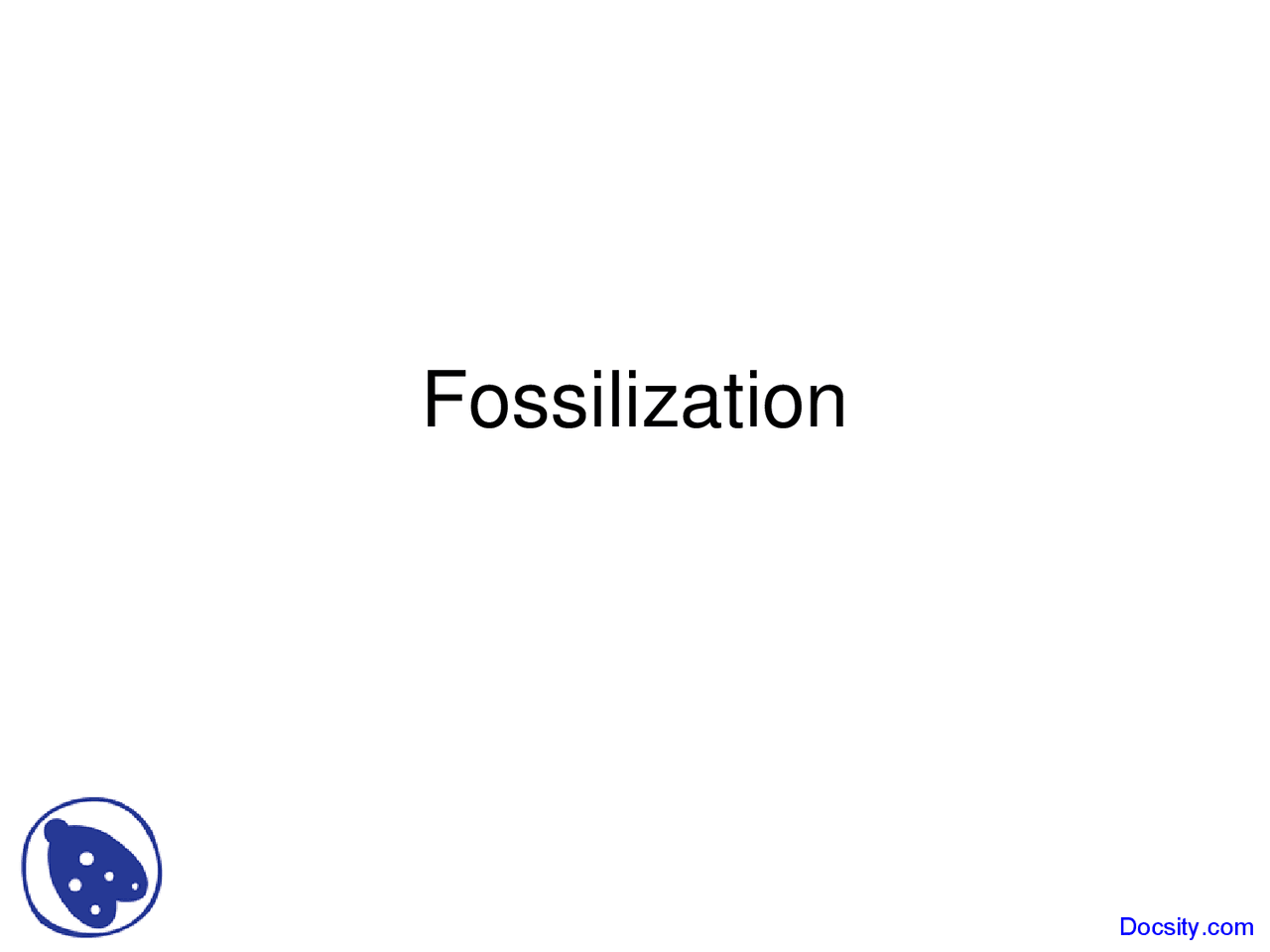 Fossilization Paleontology Lecture Slides Docsity