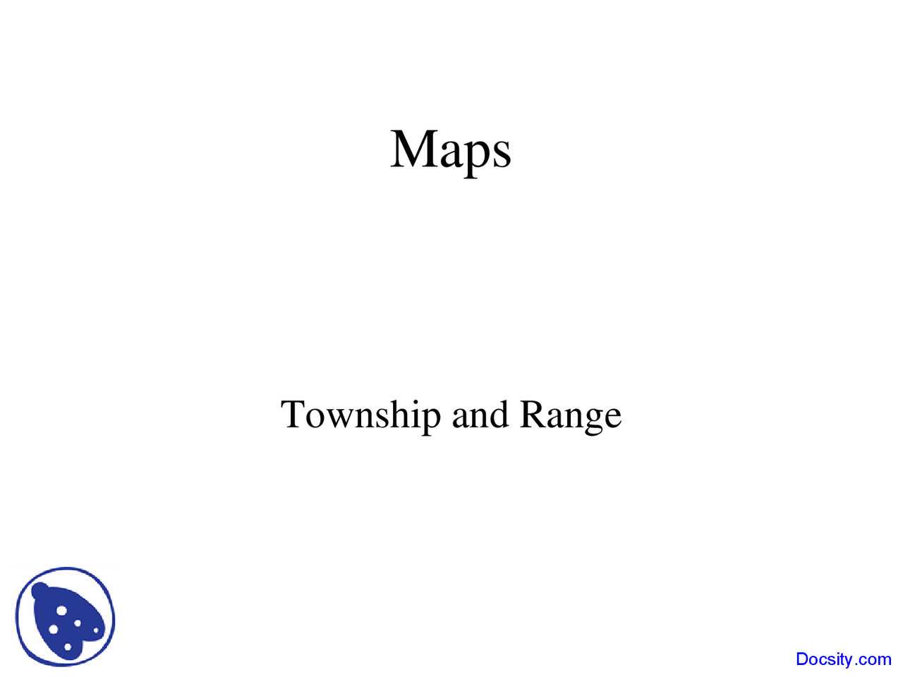 Township And Range Mineral Deposits Lecture Slides Docsity