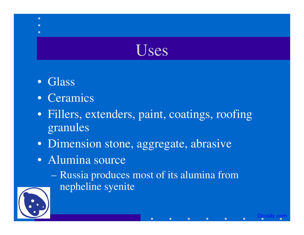 Silica Introduction - Mineral Deposits - Lecture Slides - Docsity