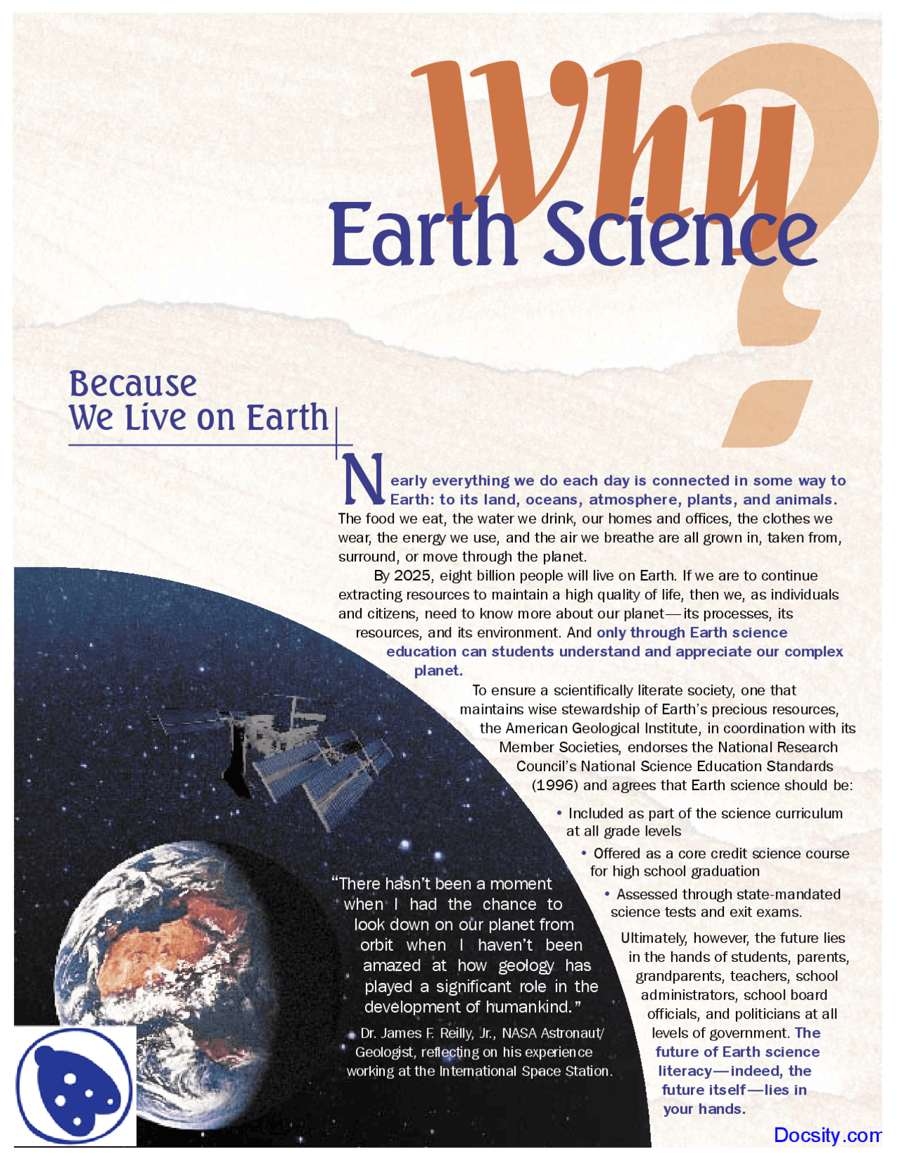 Importance of Earth Science Education: Empowering Citizens & Building ...