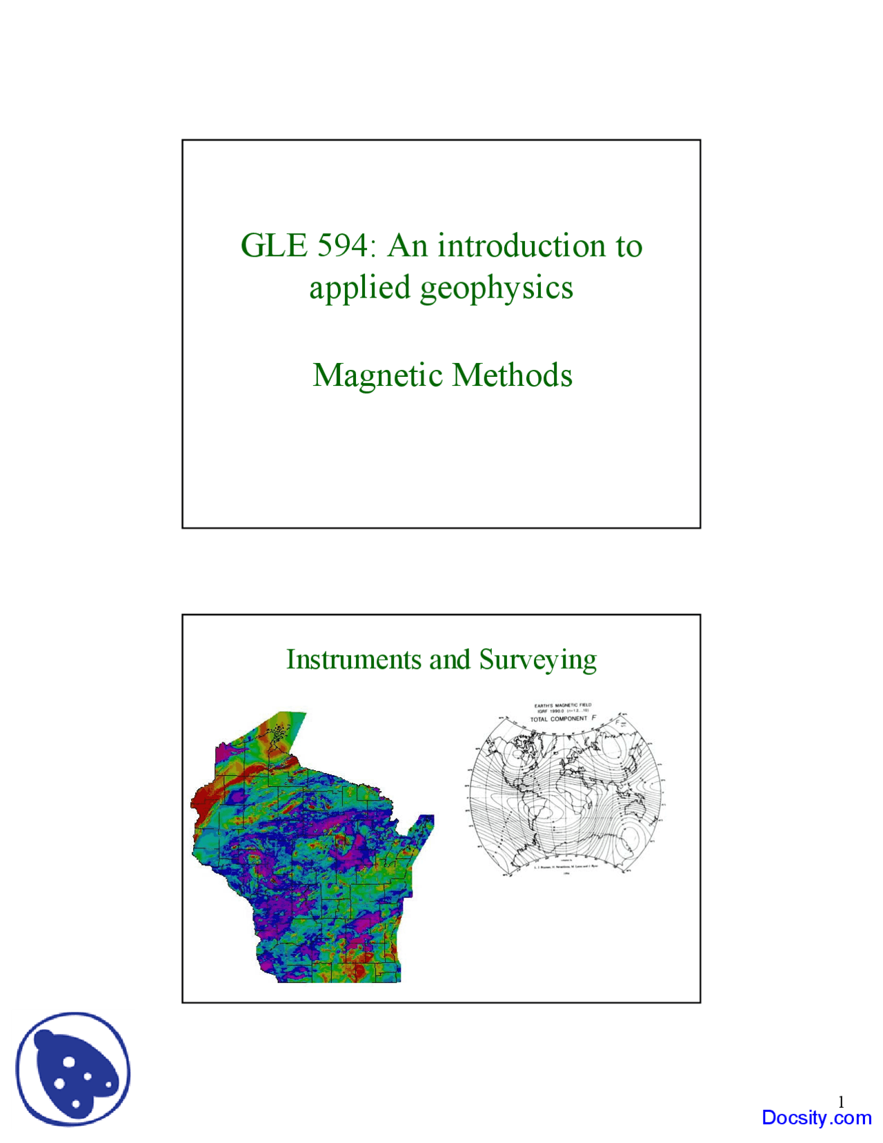 Instruments And Surveying Seismology Lecture Slides Docsity