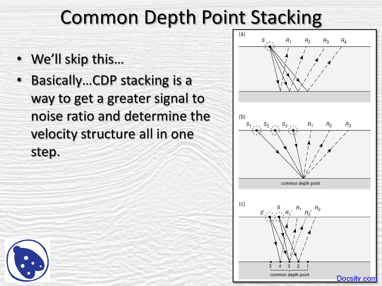 Common Depth Seismology Lecture Slides Docsity