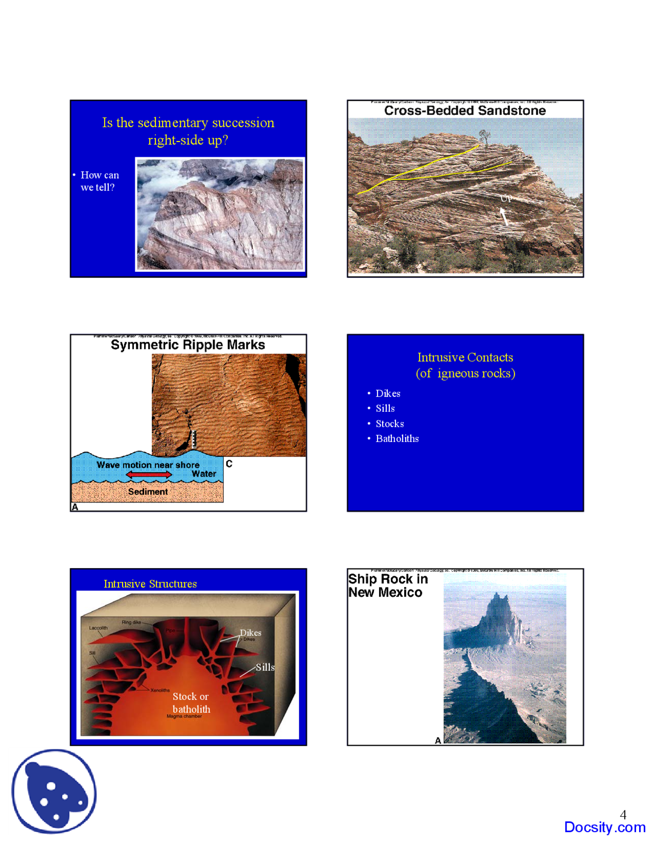 Sedimentary Succession Structural Geology Lecture Slides Docsity