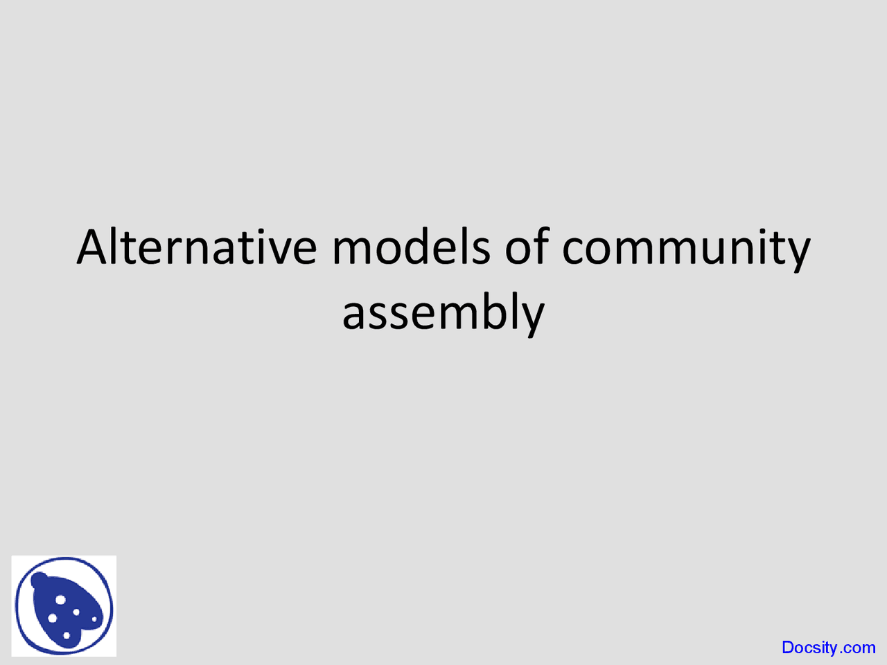 Alternative Models Geography Lecture Slides Docsity