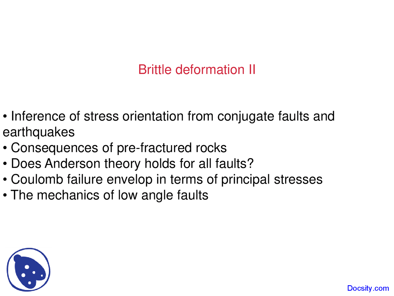 Conjugate Faults Structural Geology Lecture Slides Slides Geology