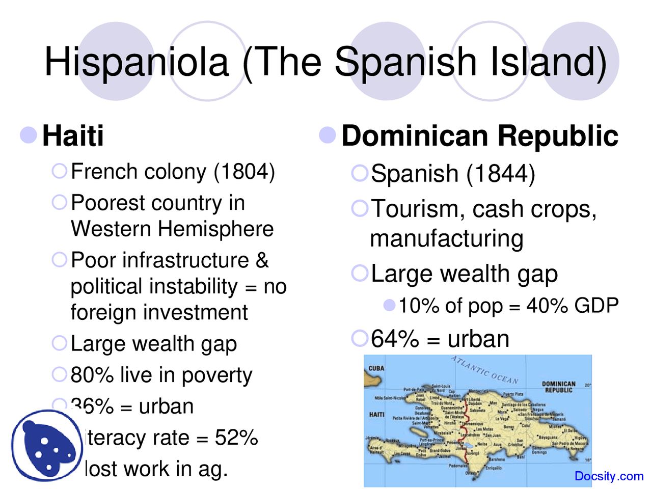 Hispaniola - Geography - Lecture Slides - Docsity