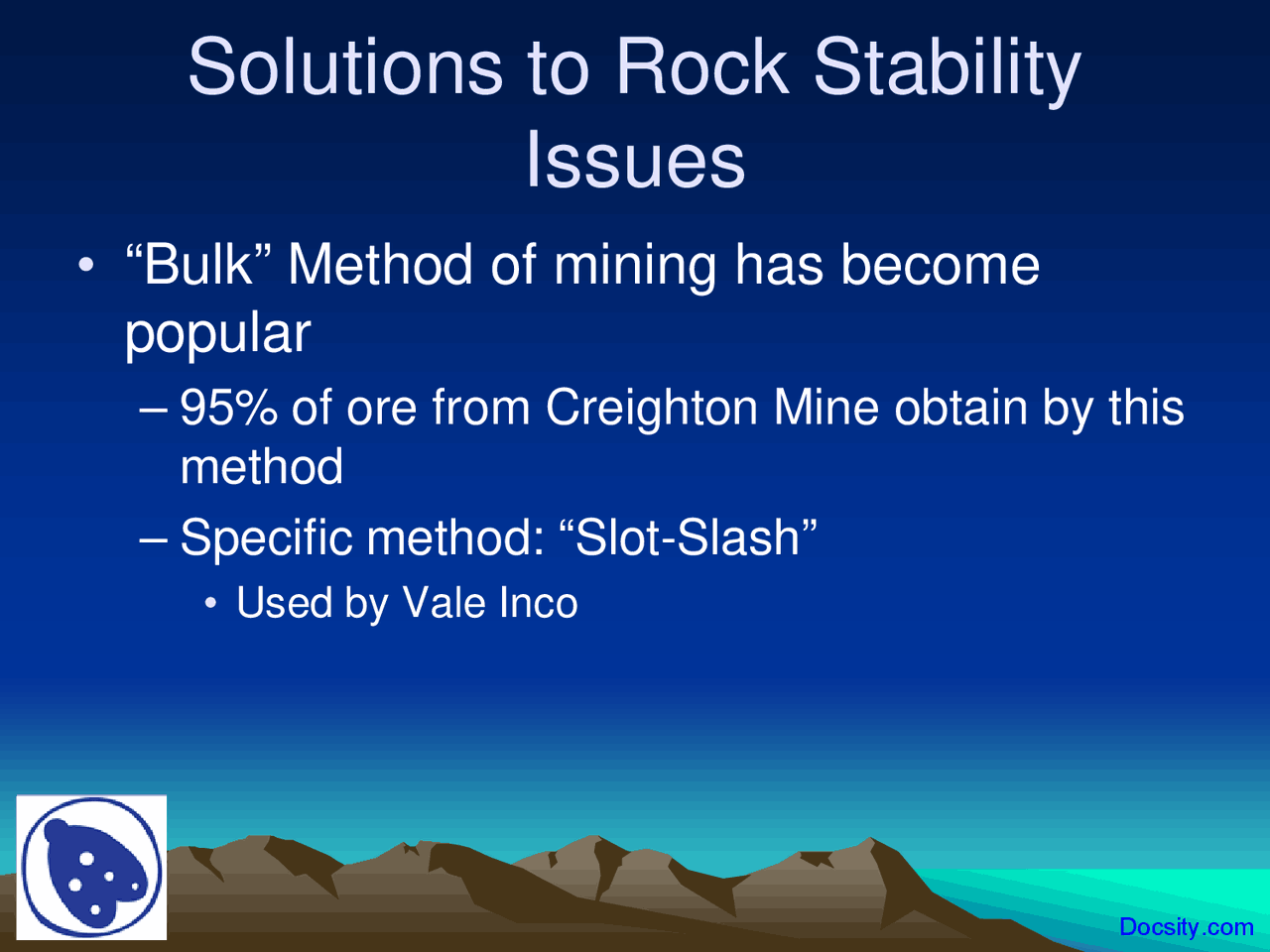 Rock Stability - Engineering Geology - Lecture Slides - Docsity