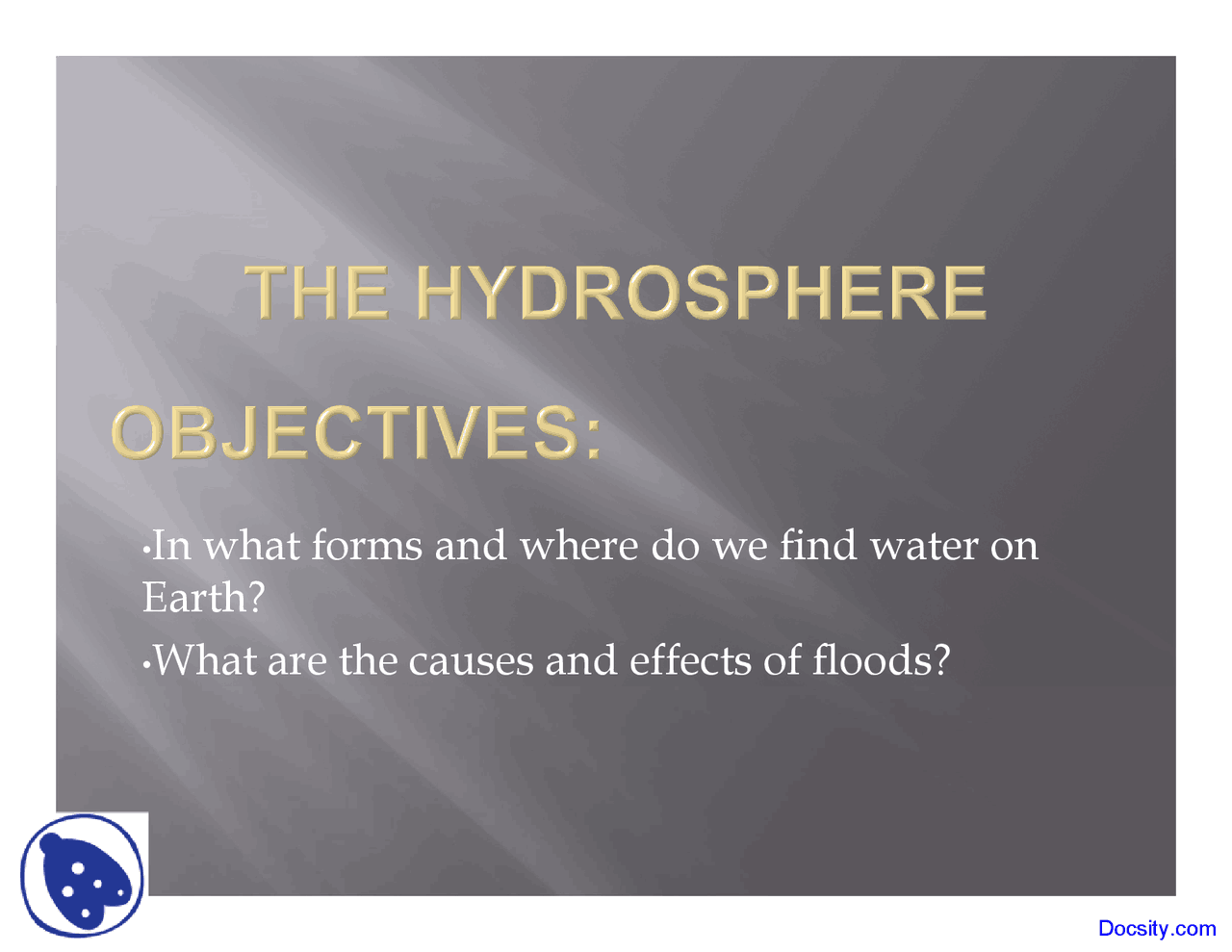 Floods Ii Geography Lecture Slides Docsity