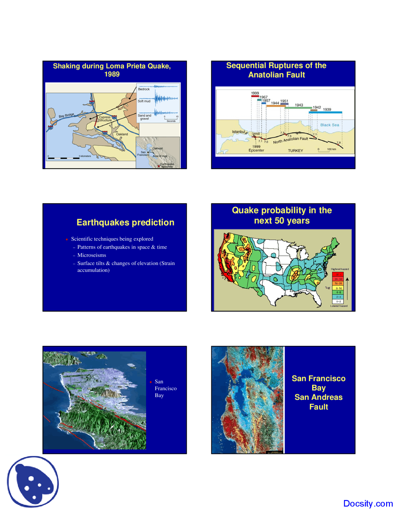 Loma Prieta Structural Geology Lecture Slides Docsity