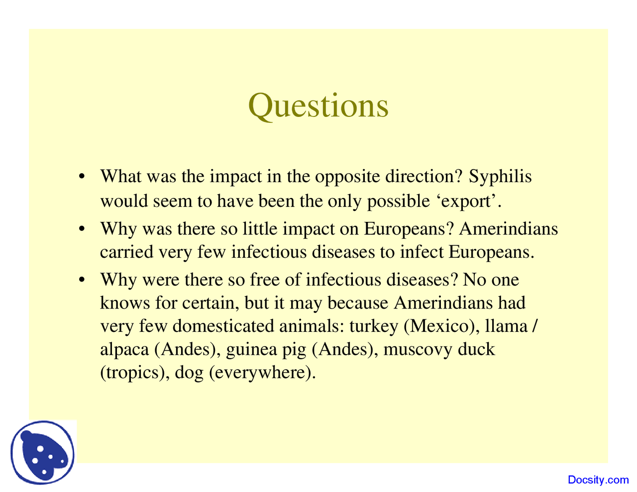 Disease Curbs Geography Lecture Slides Docsity