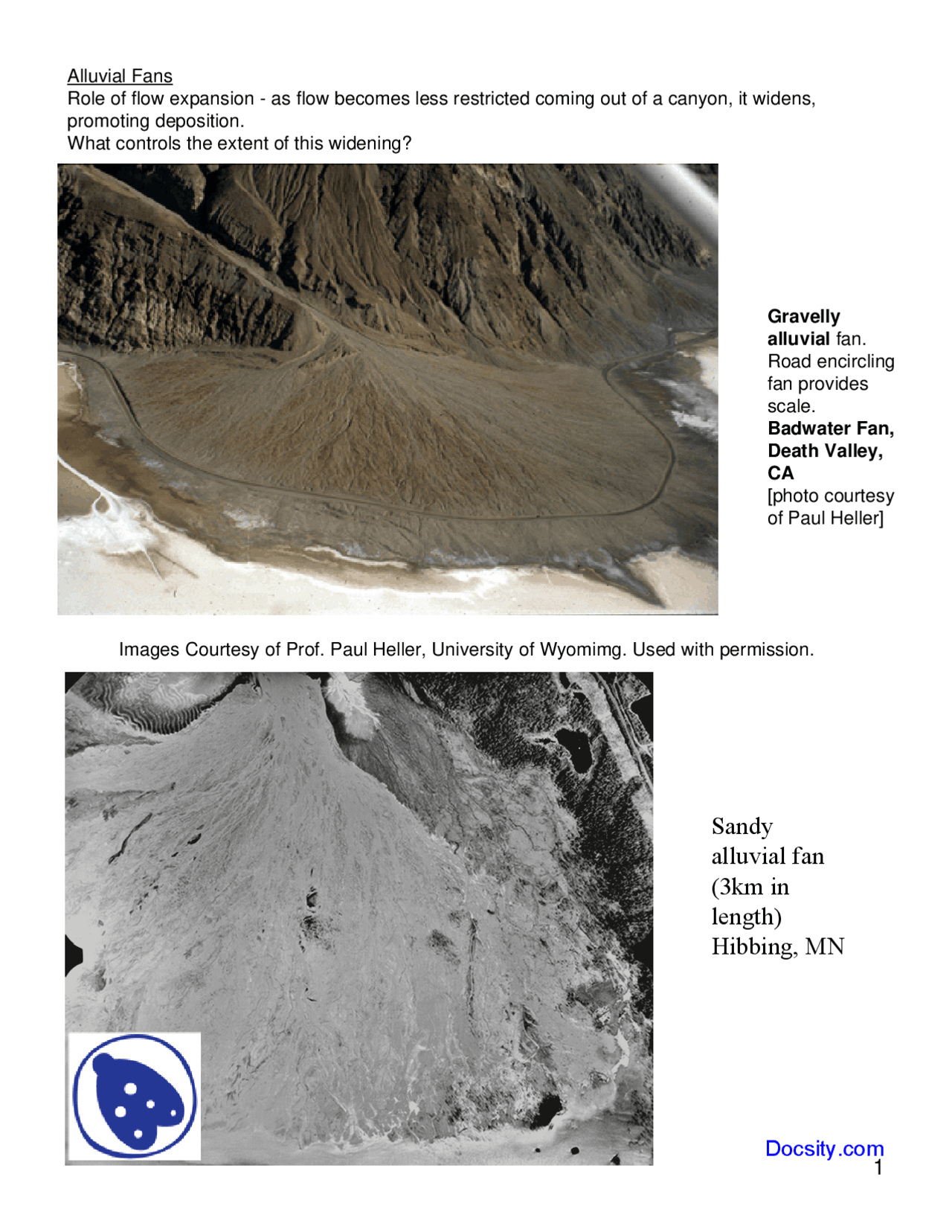 Alluvial Fans Stratigraphy Lecture Slides Docsity