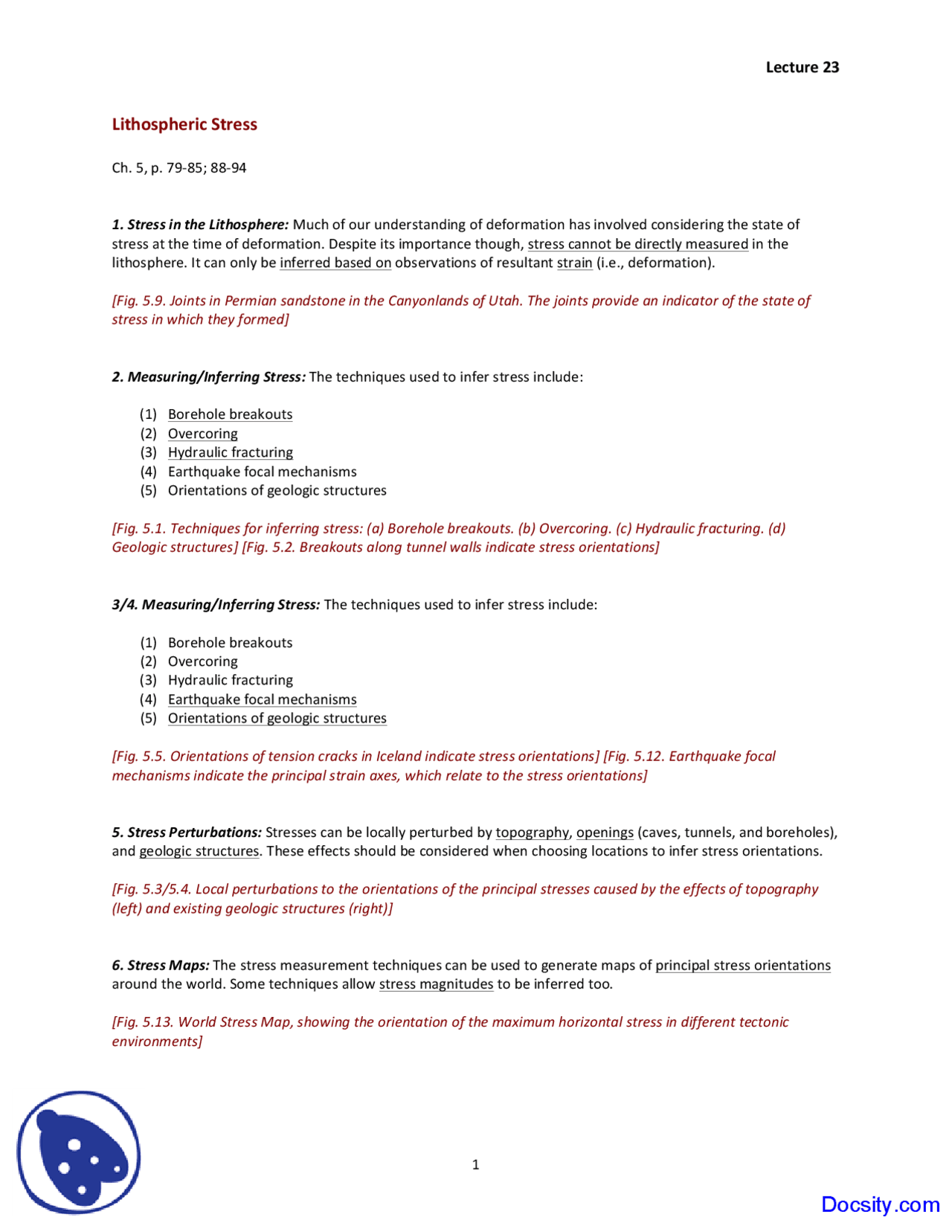 Canyonlands Structural Geology Lecture Notes Docsity