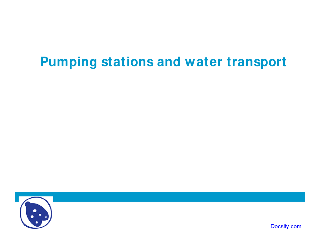 Hydraulics of Water - Water Management - Lecture Slide - Docsity