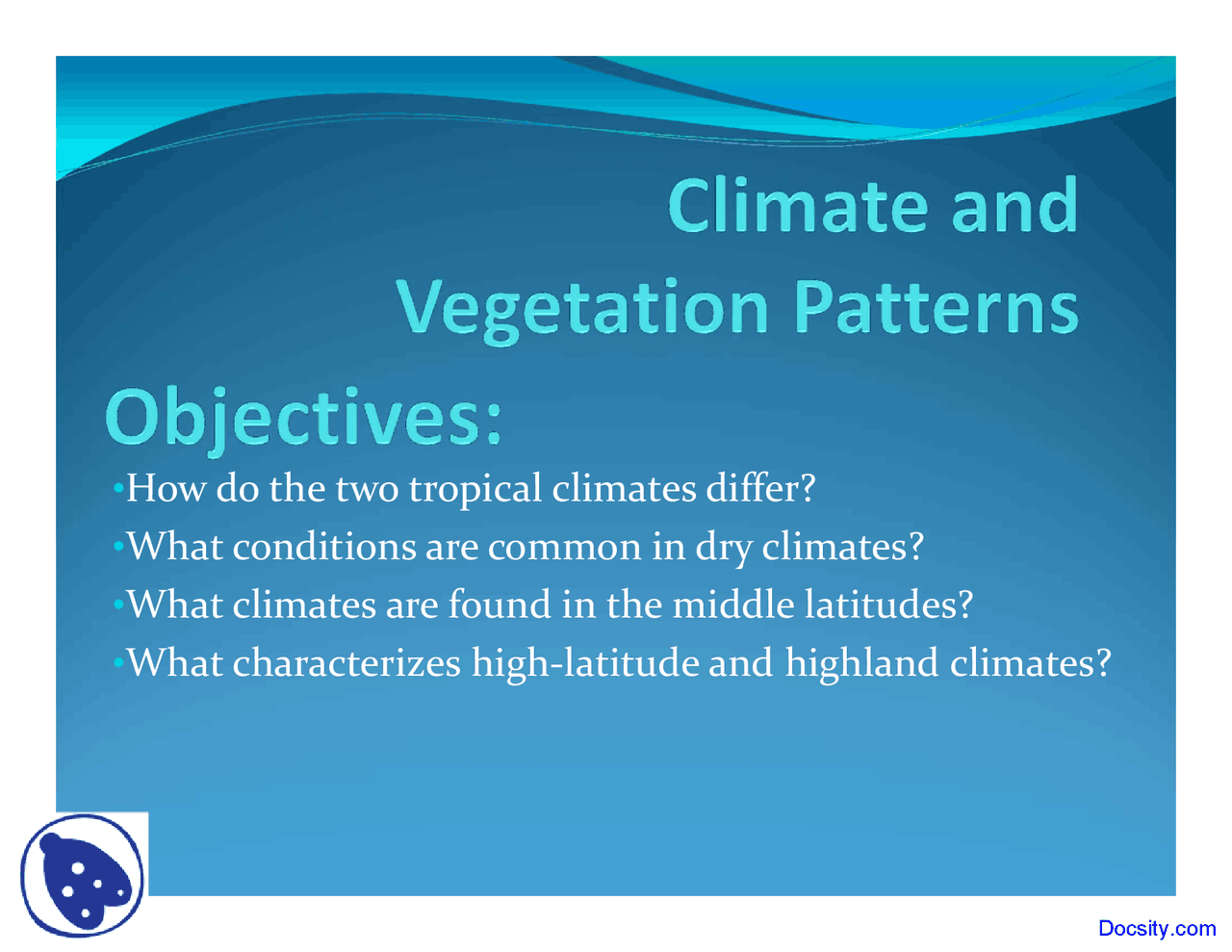 Climates Geography Lecture Slides Docsity