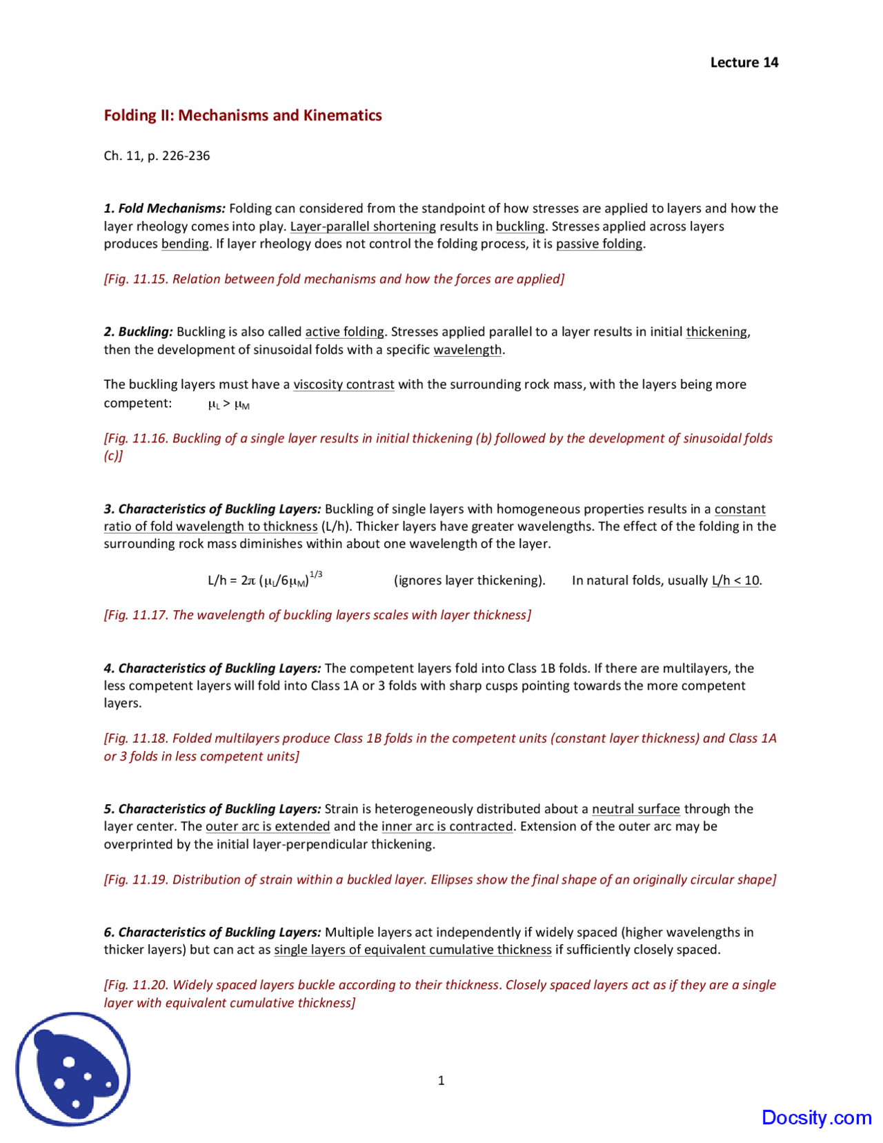 Buckling - Structural Geology - Lecture Notes | Study notes Geology ...