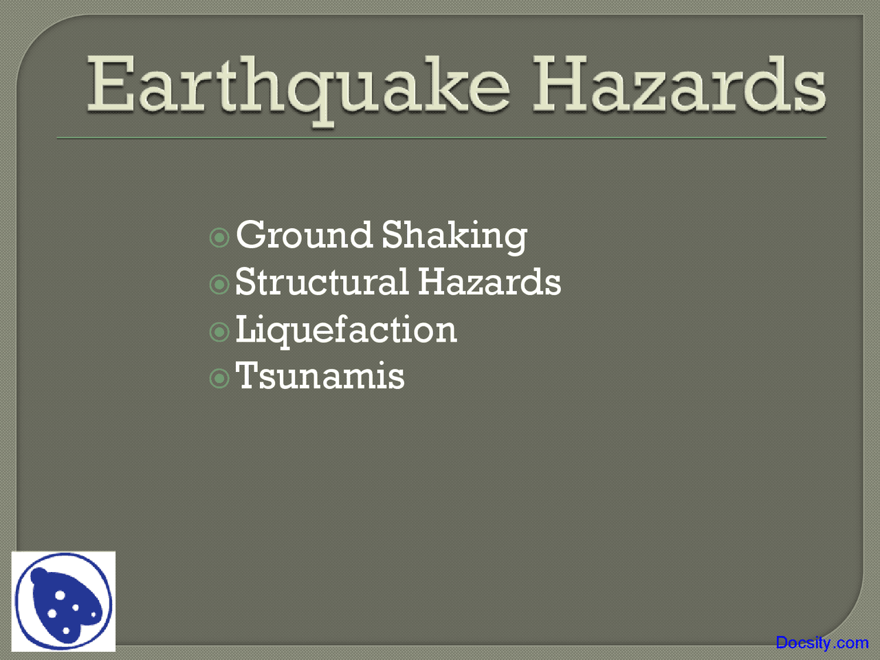 Ground Shaking Engineering Geology Lecture Slides Docsity