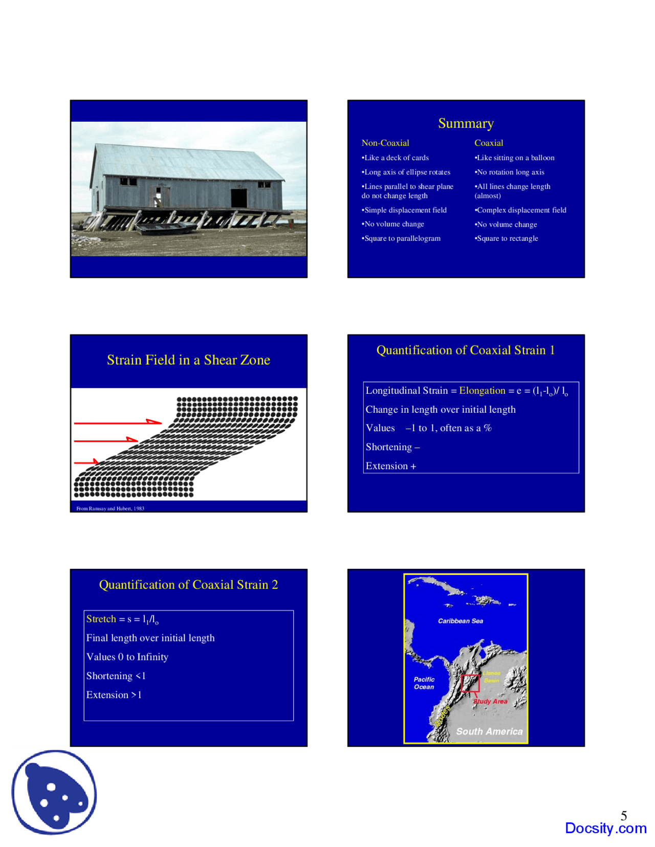 Strain Field Structural Geology Lecture Slides Docsity