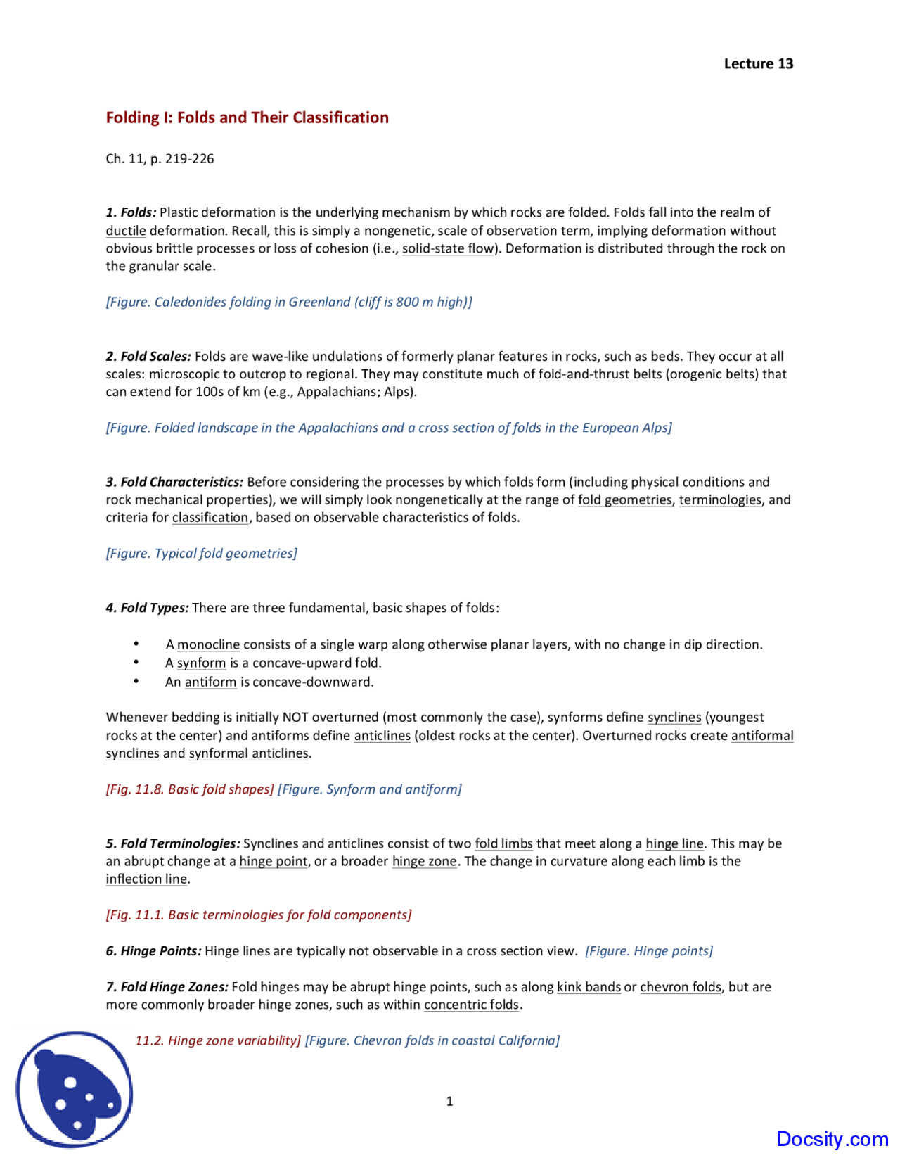 Classification - Structural Geology - Lecture Notes | Study notes ...