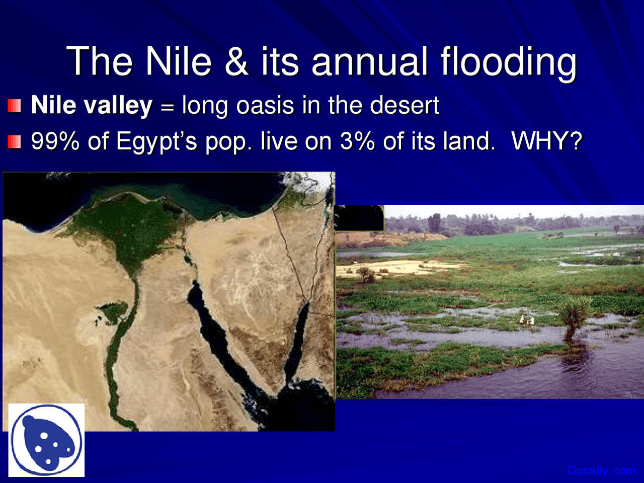 Nile - Geography - Lecture Slides | Slides Geology | Docsity