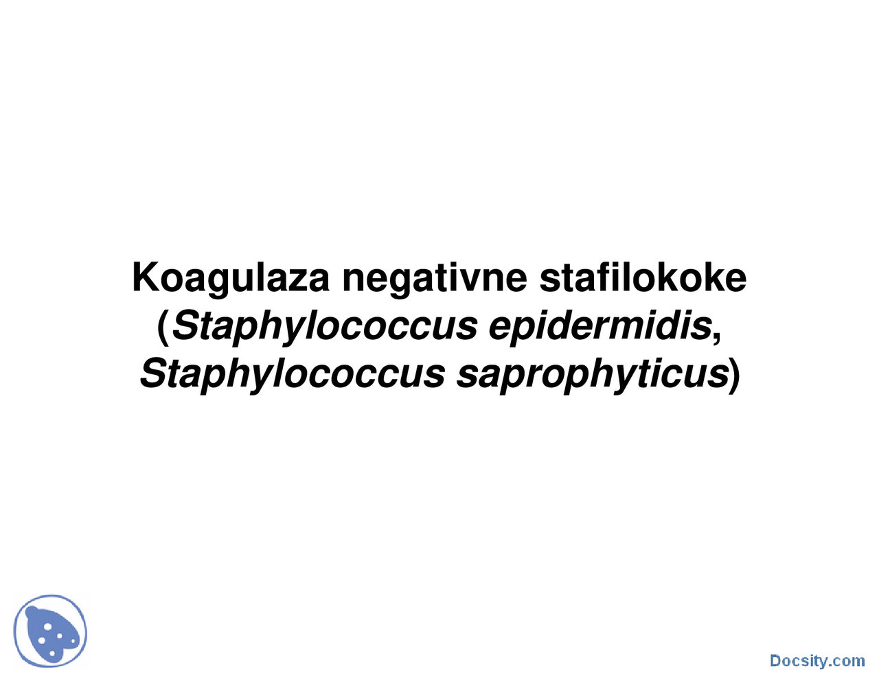Staphylococcus-Slajdovi-Mikrobiologija-Medicina | Slajdovi od Prva pomoć | Docsity