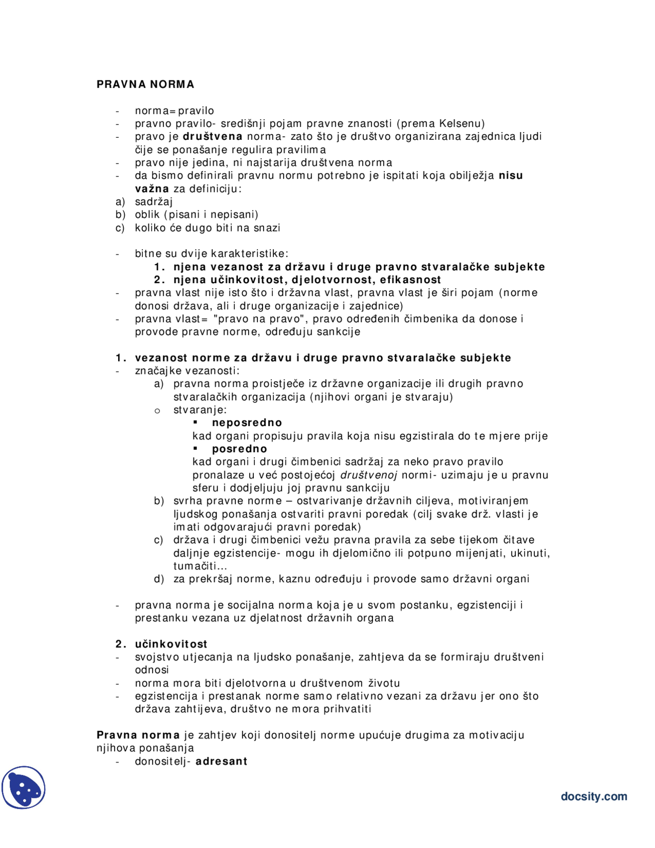 Pravna norma-Skripta-Opsta teorija prava i drzave-Prava (3) | Rezime' predlog Opšta istorija ...