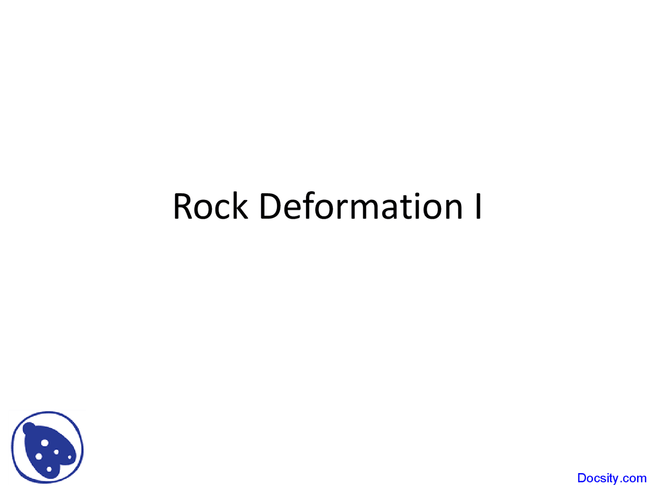 Rock Deformation Structural Geology Lecture Slides Docsity