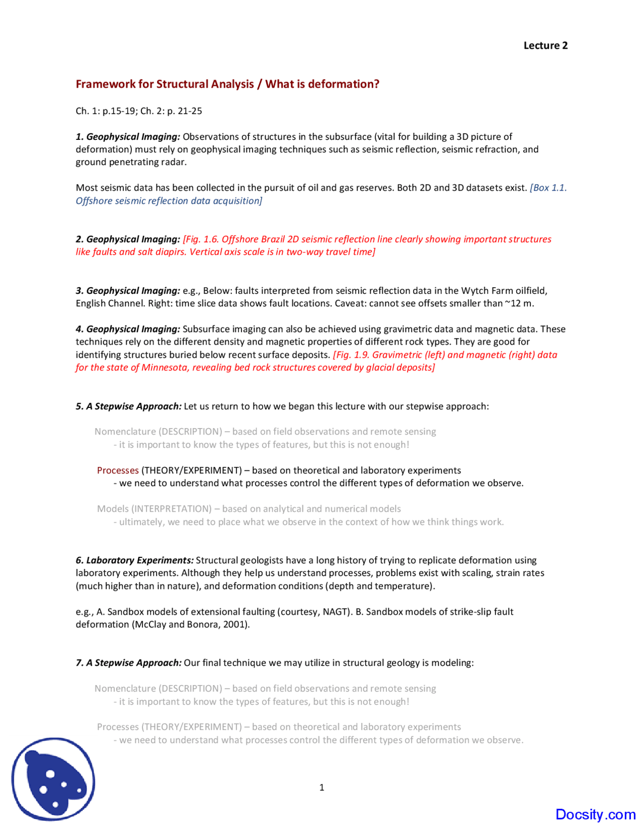 Framework - Structural Geology - Lecture Notes | Study notes Geology ...